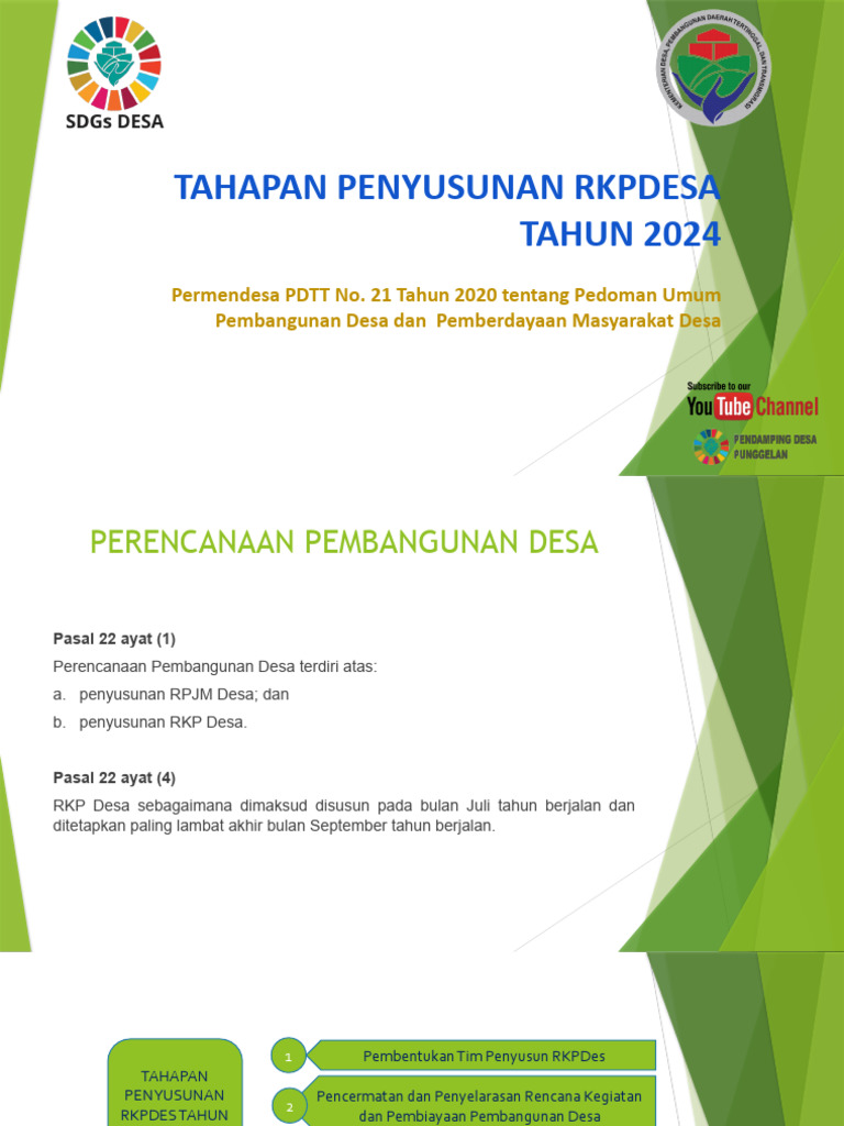 Tahapan Penyusunan Rkpdes Tahun 2024 | PDF