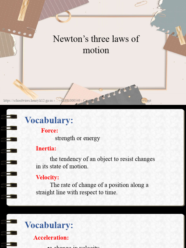 Newtons 3 Laws of Motion | Download Free PDF | Force | Newton's Laws Of ...