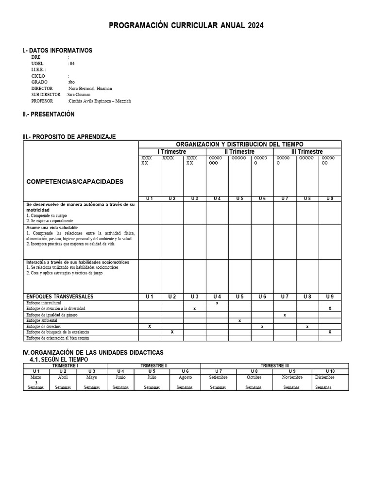 Formato de Programación Curricular Casi | PDF | Las emociones | Reciclaje