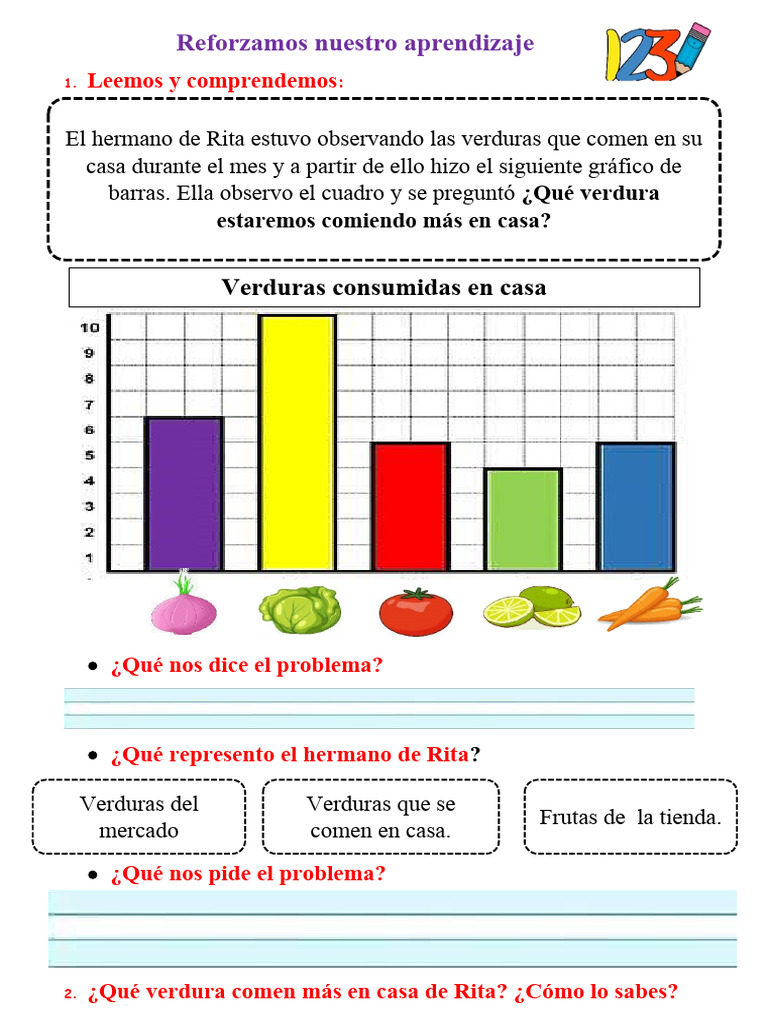 Ficha Analizamos e Interpretamos Graficos de Barras | PDF
