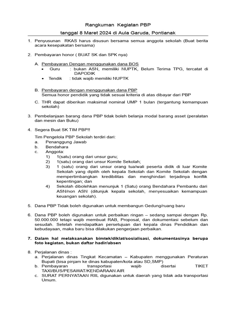 Rangkuman Kegiatan PBP | PDF