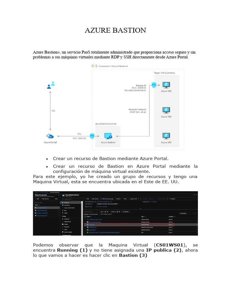 Azure Bastion | PDF | Dirección IP | Protocolos de internet