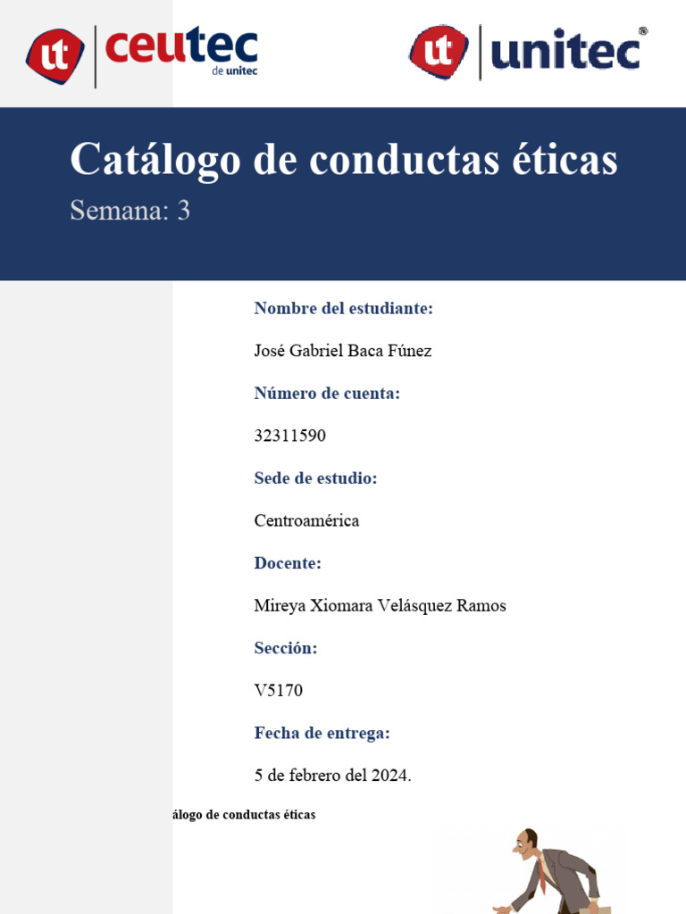 Catalogo de conductas eticas | PDF | Sicología | Psicología Social