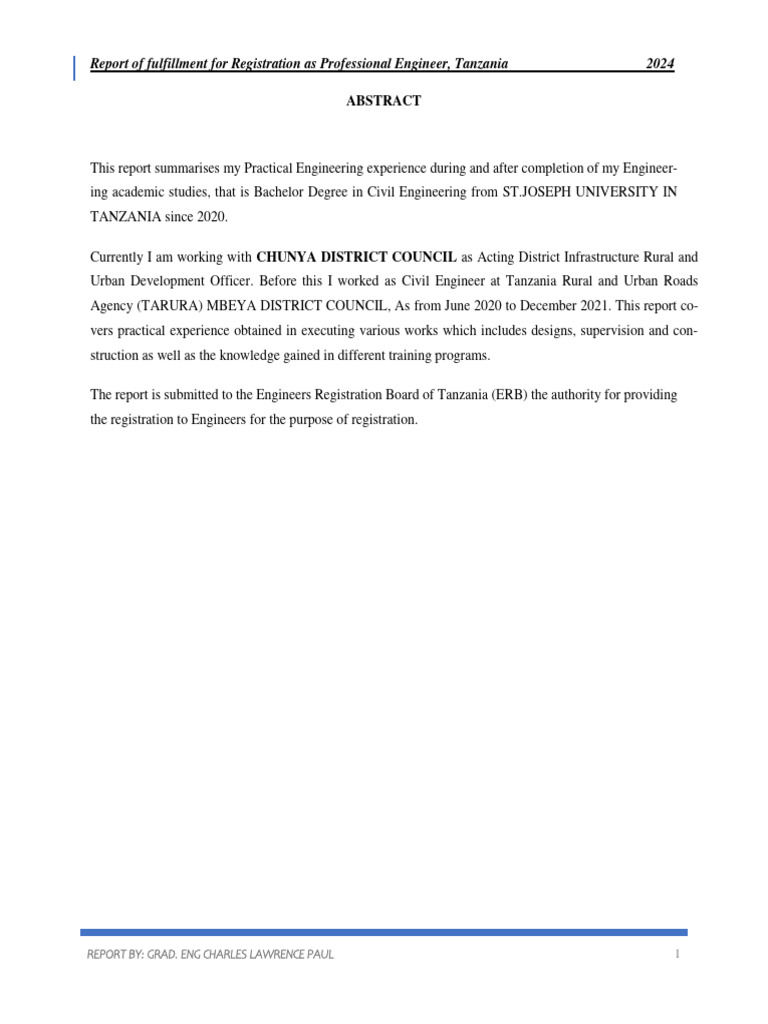 Professional Engineer Registration Report | PDF | Geotechnical ...