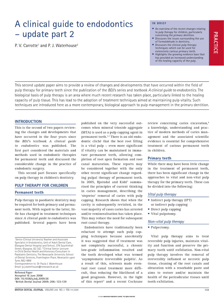 Clinical Guide To - Endodontics Part 2 | PDF | Dentistry | Mouth