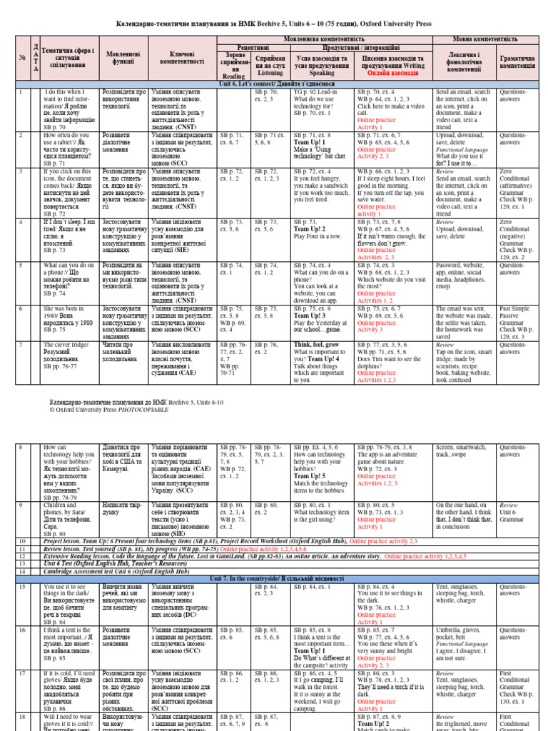 Beehive 5 Units 6 10 | PDF