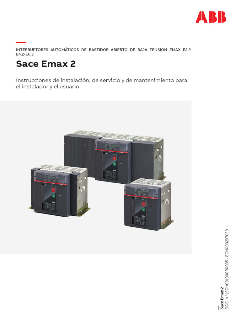 Manual SACE Emax 2: Instalación y Mantenimiento | PDF | Cambiar | Relé