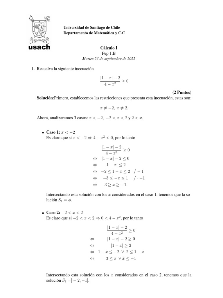 Pep 1B - Pauta (1) - 221116 - 130939 | PDF | Matemáticas