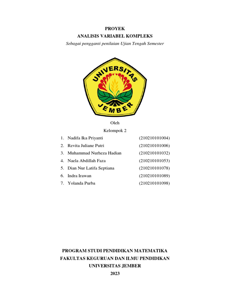 Analisis Variabel Kompleks Matematika | PDF