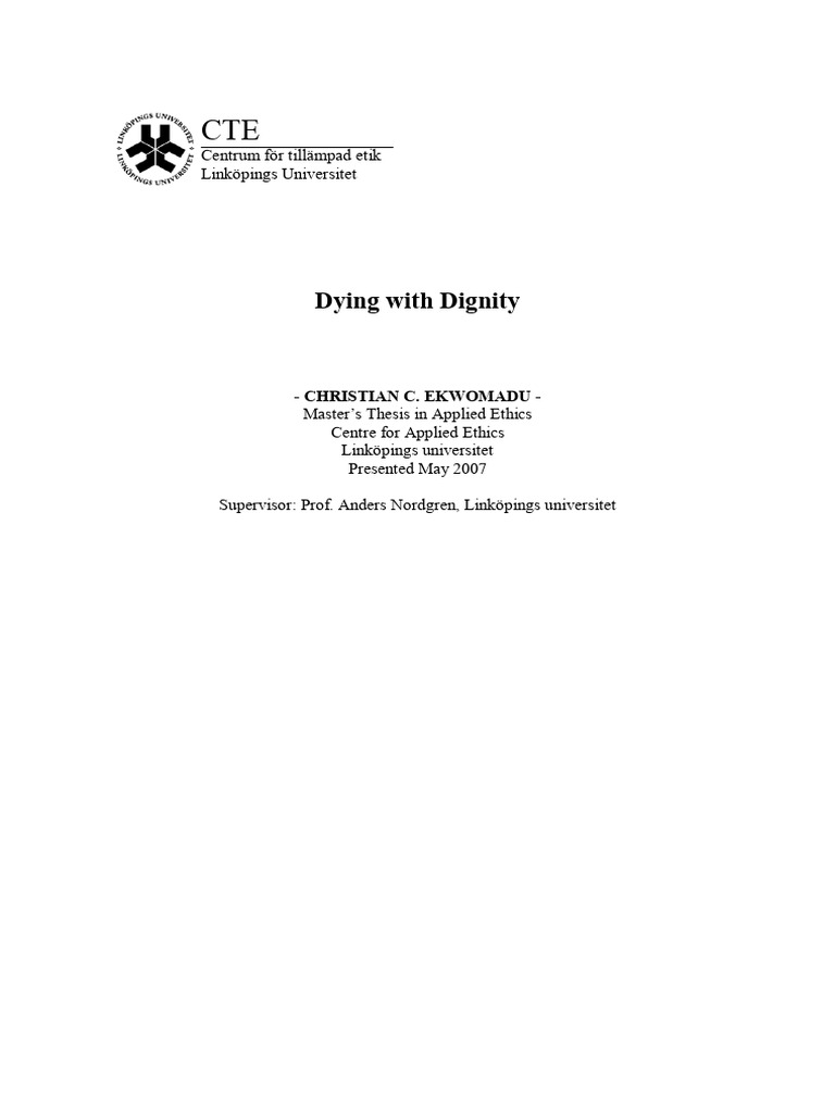 FULLTEXT01 | PDF | Dignity | Immanuel Kant