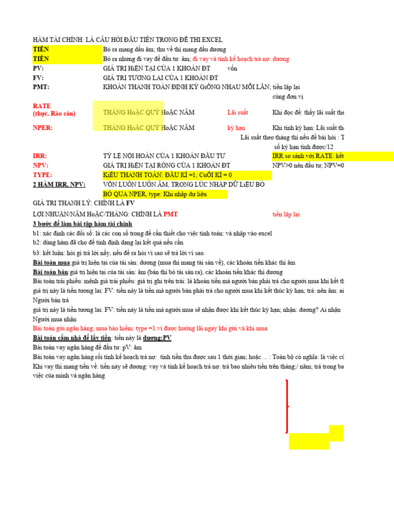 1.1 Ham Tai Chinh Note | PDF