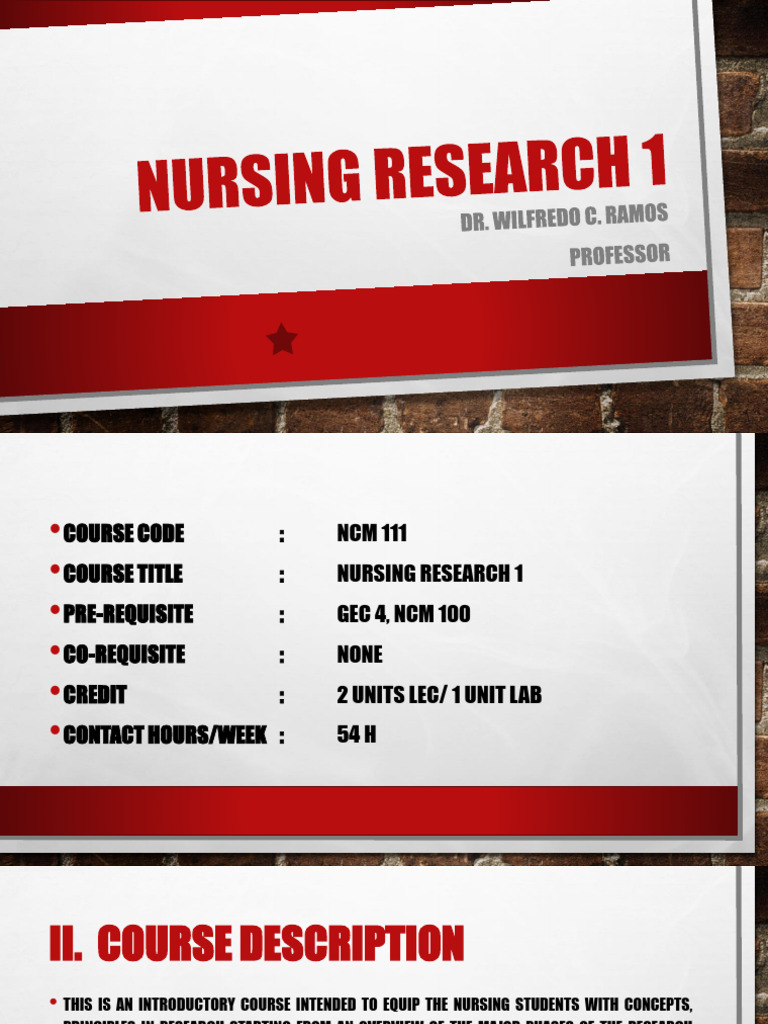 Intro. To NRes | PDF | Nursing | Evidence Based Medicine