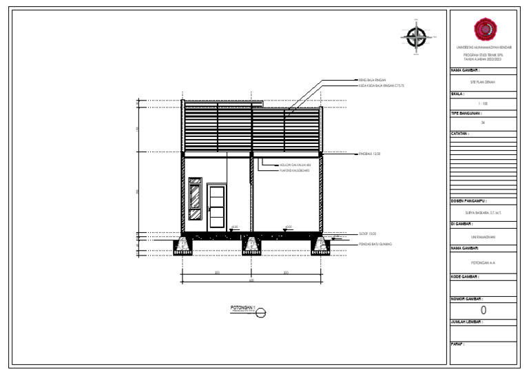 Denah Rumah BTN Type 36 | PDF