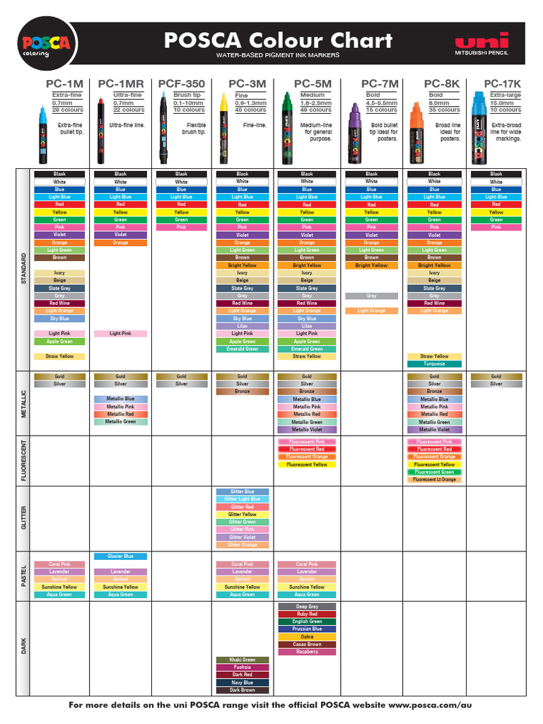 Posca Pdf Blue Color