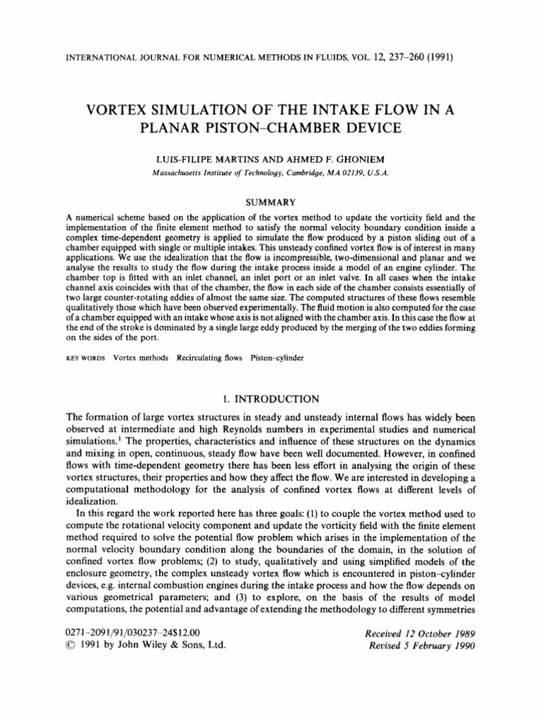 Vortex Simulation in Piston-Chamber | PDF | Fluid Dynamics | Vortices