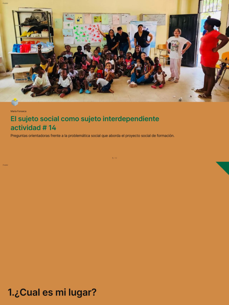 El Sujeto Social Como Sujeto Interdependiente Actividad # 14-Slideshow ...