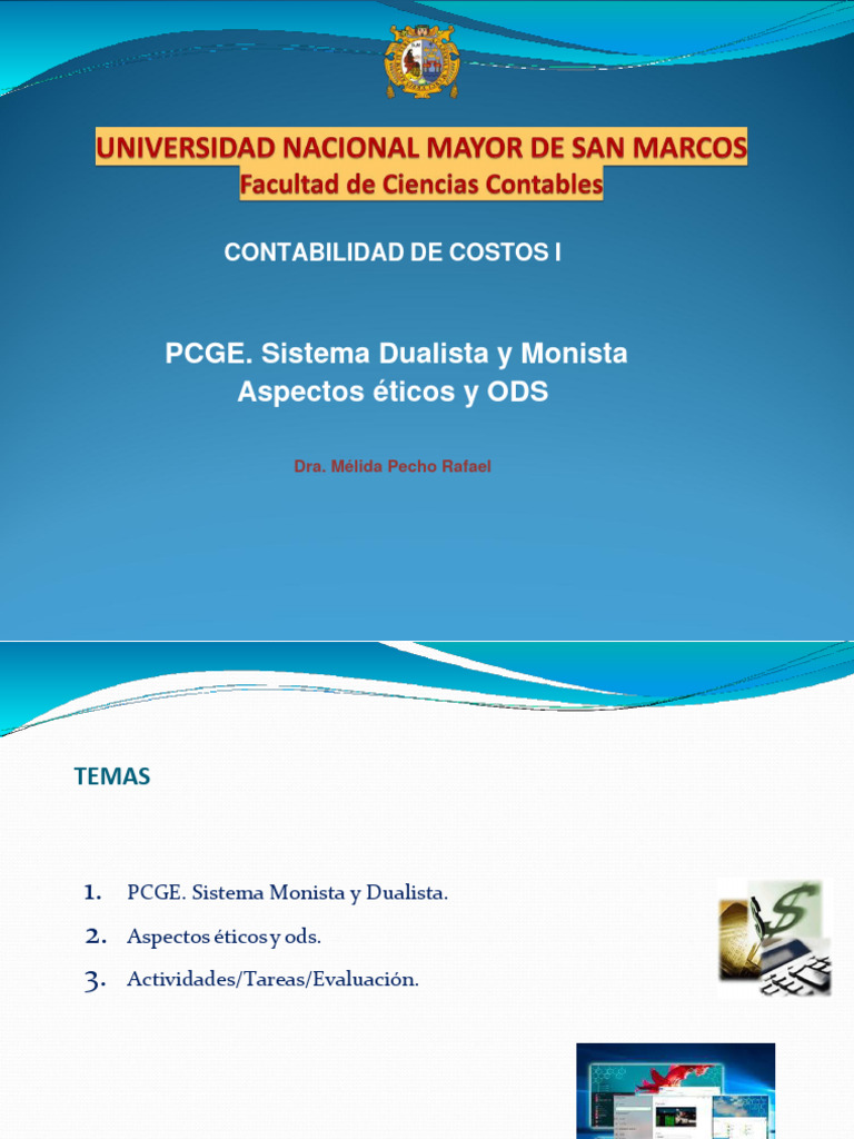 Sesion 9. Sistema Monista y Dualista y Ods | PDF | Contabilidad | Contador