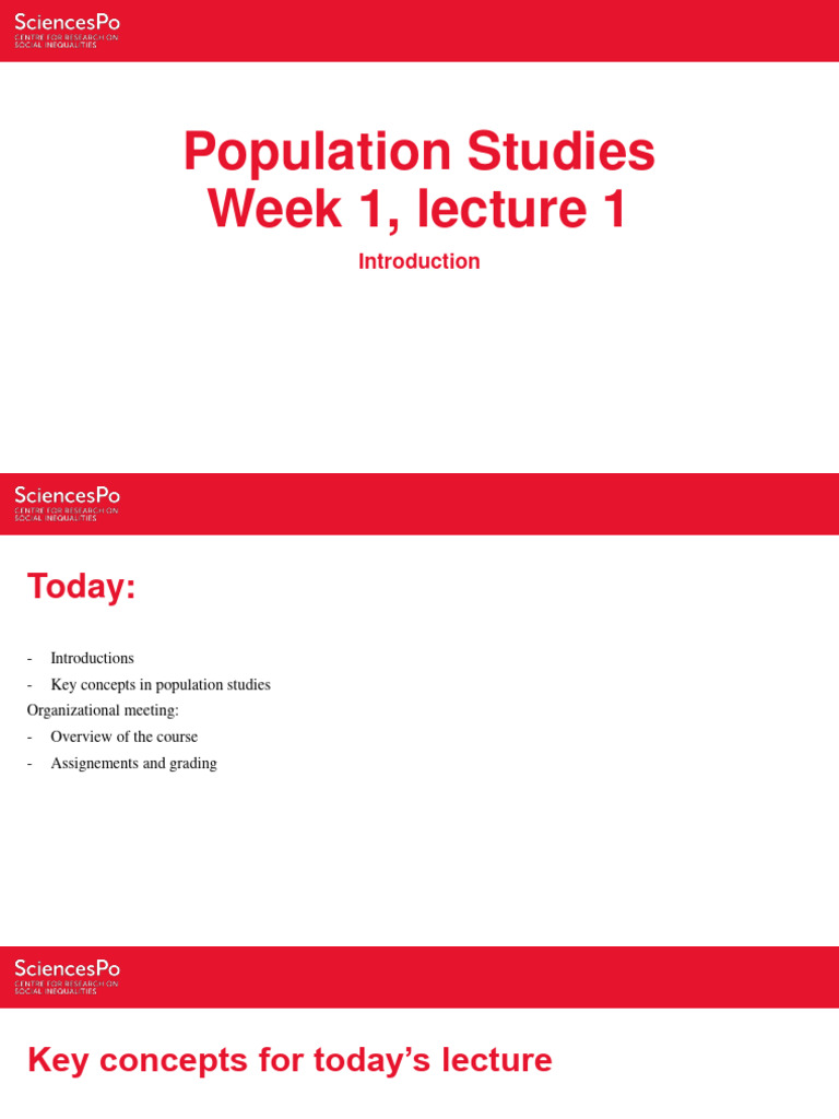 Pop Studies Intro | PDF | Demography | World Population