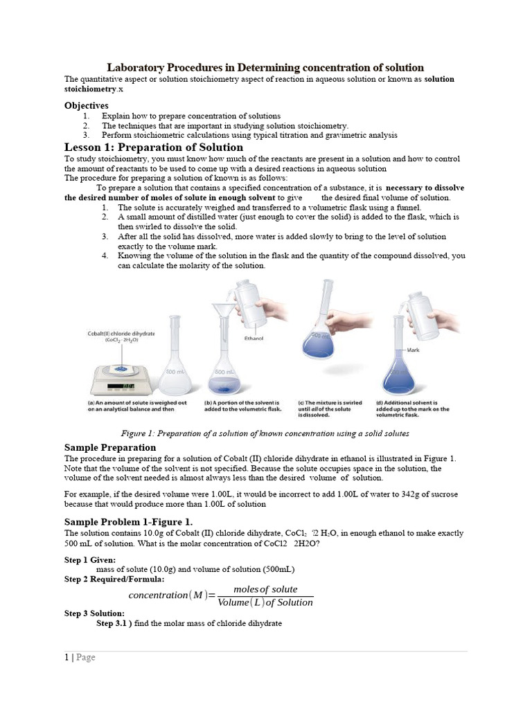 SHS - Laboratory-Procedures-in-Determining-concentration-of-solution ...