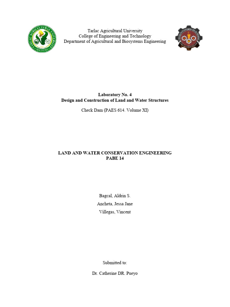Check Dam Pdf Dam Hydrology