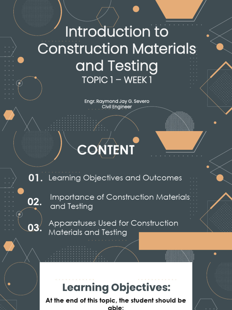 Presentation 1 Construction Materials | PDF | Sand | Construction Aggregate