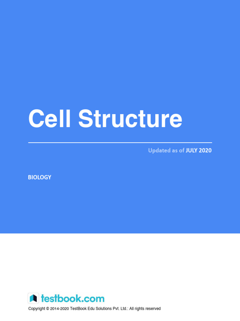 Cell - Study Notes | PDF | Cell (Biology) | Endoplasmic Reticulum