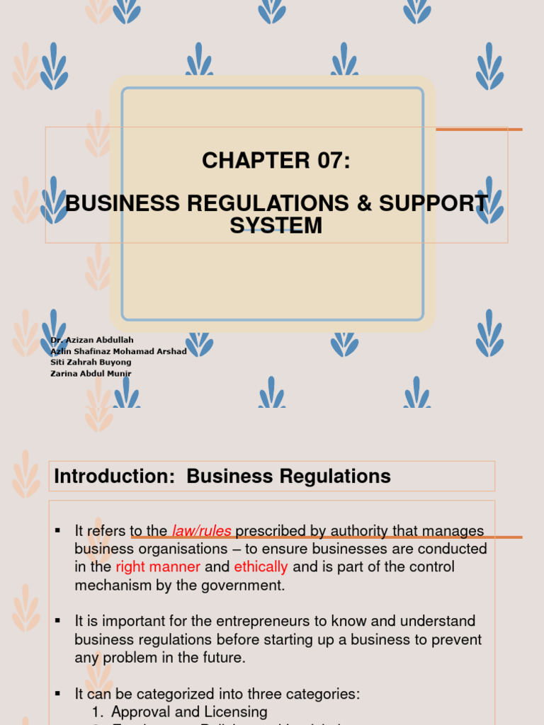 ENT300 Chapter07 MARCH2023 | PDF | Welfare | Employment