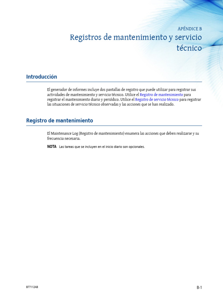 Registros de Mantenimiento y Servicio Técnico Navios Ex | PDF ...