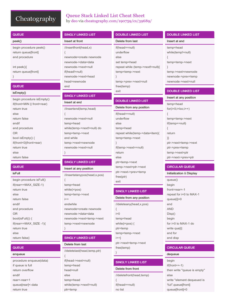 Deo - Queue Stack Linked List | PDF | Queue (Abstract Data Type) | Data Deo - Queue Stack Linked List | PDF | Queue (Abstract Data Type) | Data