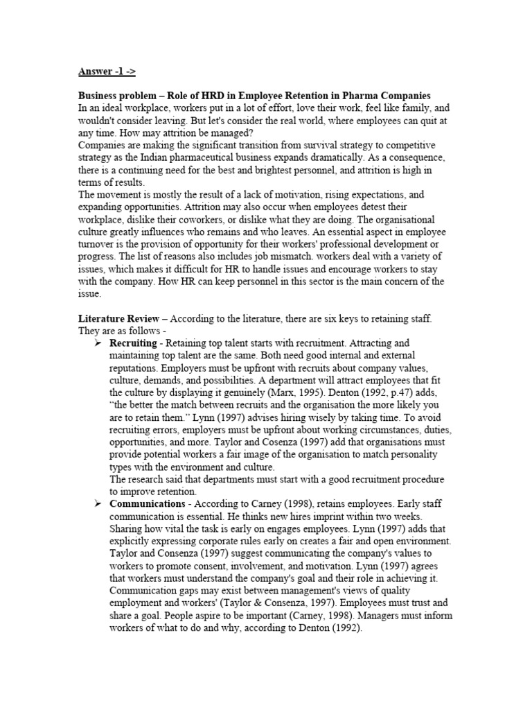 Assignments Research Methodology Download Free Pdf Brand Employee Retention