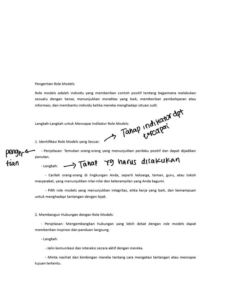 Role Models | PDF | Karier & Perkembangan | Pengembangan Diri