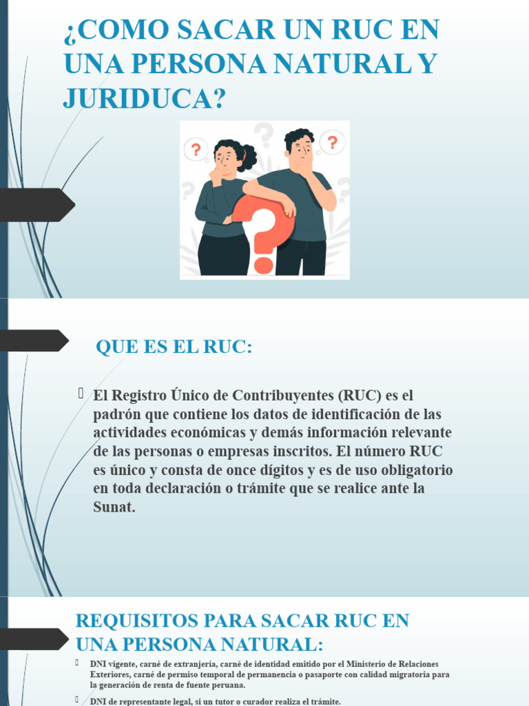 EL RUC | PDF | Documento de identidad | Gobierno y personalidad