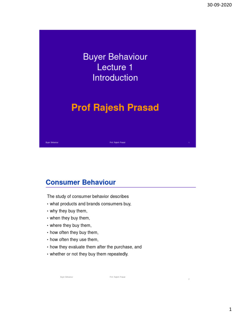 Understanding Buyer Behaviour and Marketing | PDF | Consumer Behaviour ...