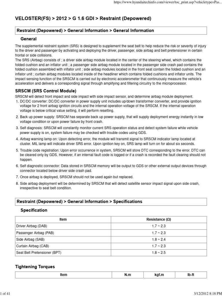 Restraint (Depowered) (AUTOLIV (Depowered) ) | PDF | Airbag | Seat Belt
