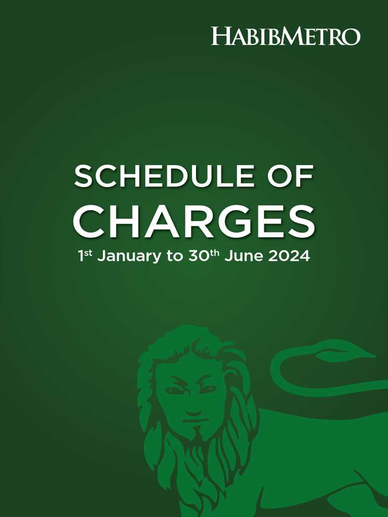 Schedule of Charges English 01 Jan 24 To 30 June 24 1 | PDF | Letter Of ...