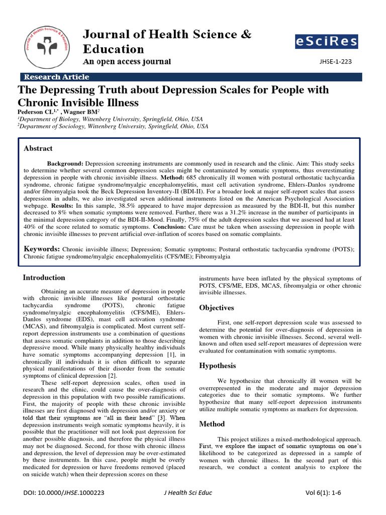 The Depressing Truth About Depression Scales For People With Chronic ...