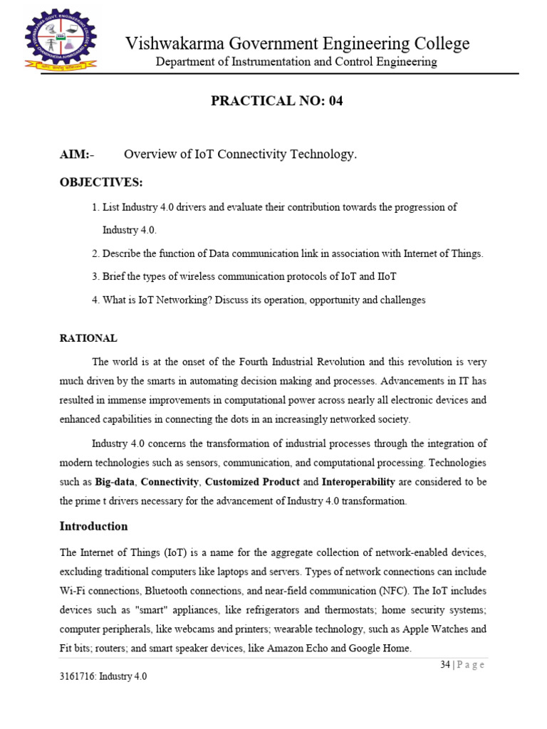 04 Overview Of Iot Connectivity Pdf Osi Model Computer Network