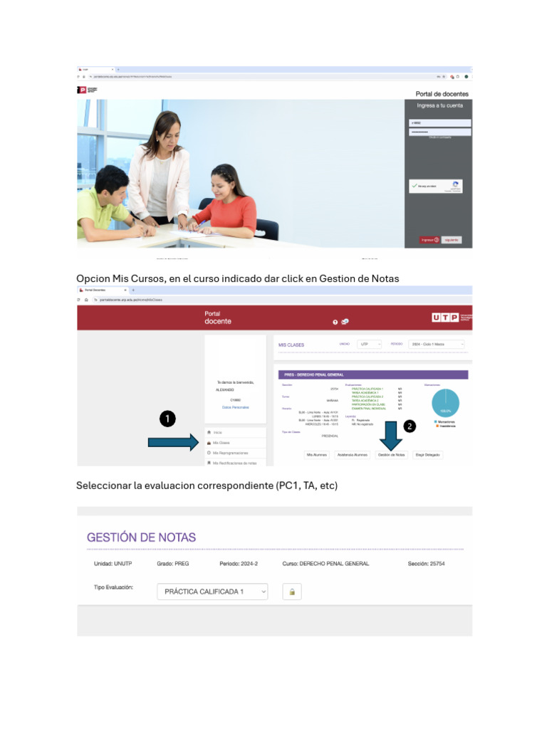 Manual Carga de Notas UTP | PDF