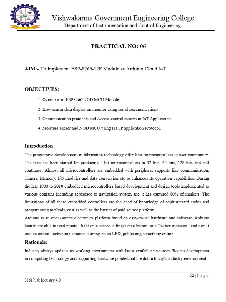 06 - ESP Module | PDF | Internet Of Things | Microcontroller