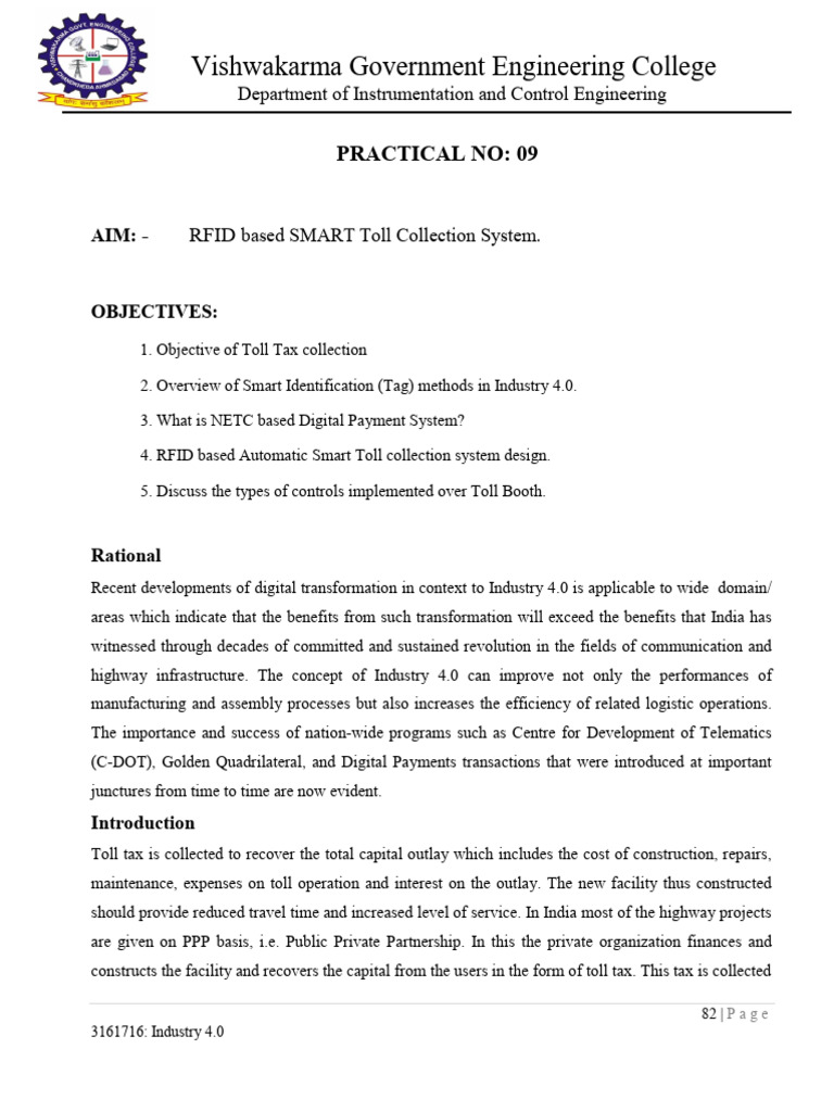 09 - RFID Based Smart Toll Collection System | Download Free PDF | Qr Code | Barcode