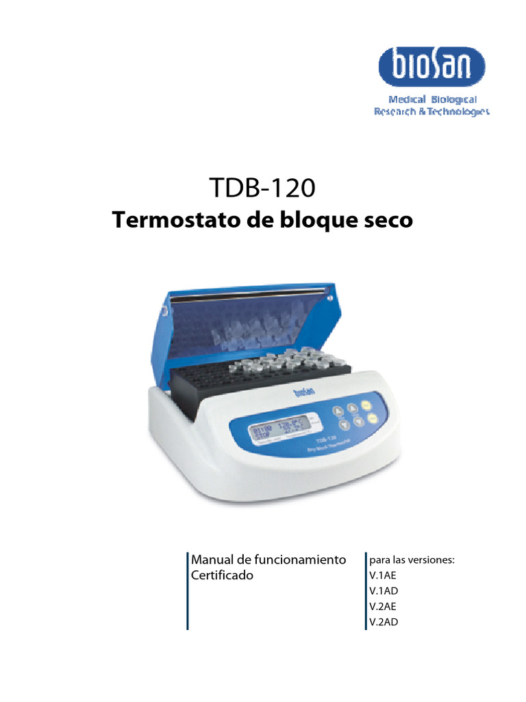 TDB 120 Manual de Funcionamiento | PDF | Enchufes y tomas de corriente alterna | Cambiar