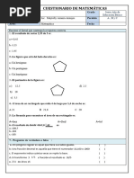 Examen de Matemáticas Tercer Grado | PDF