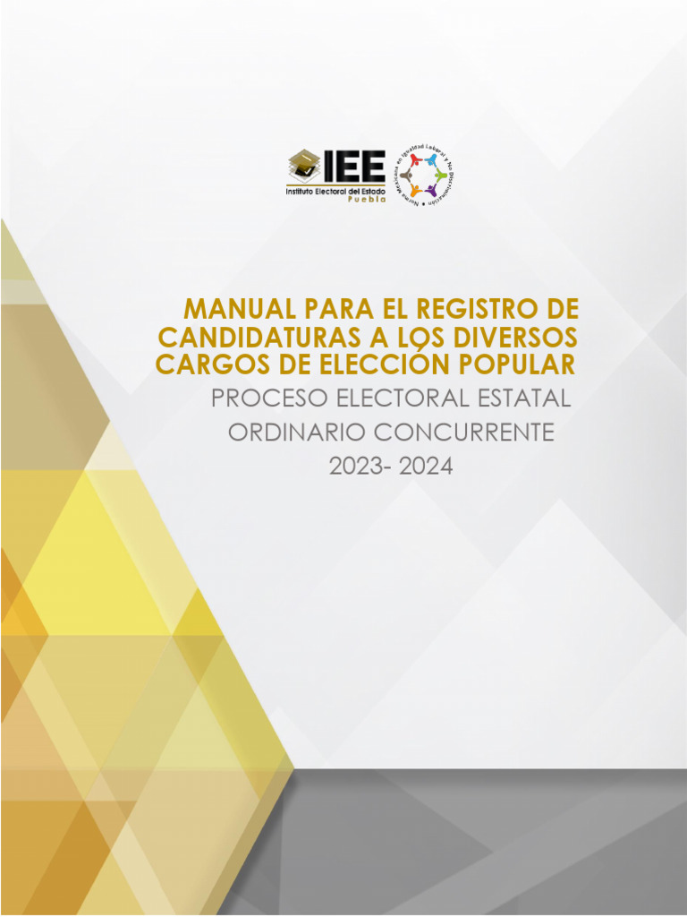 Manual para El Registro de Candidaturas 15022024 | Descargar gratis PDF | Político independiente ...