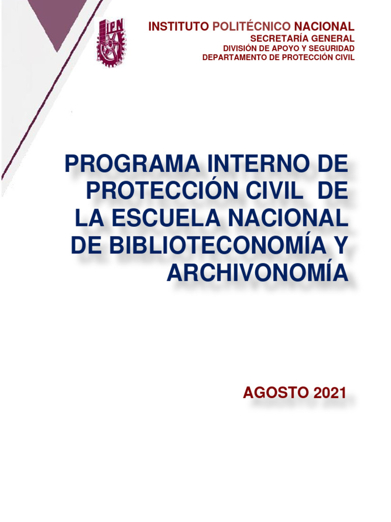 PROGRAMA_INTERNO_PROTECCION_CIVIL | PDF | Defensa Civil | México