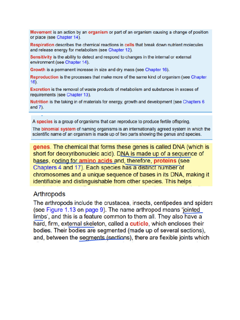 Bio Text Book Pages Revision | PDF
