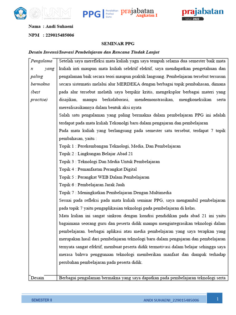 Desain Invensi Dan Inovasi - Andi Suhaeni | PDF