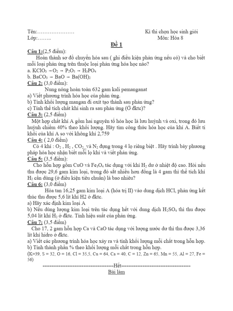 10 đề thi HSG | PDF