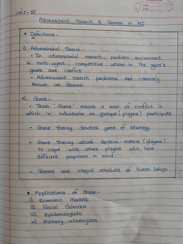 AI Unit 3 Notes by Dk? | PDF