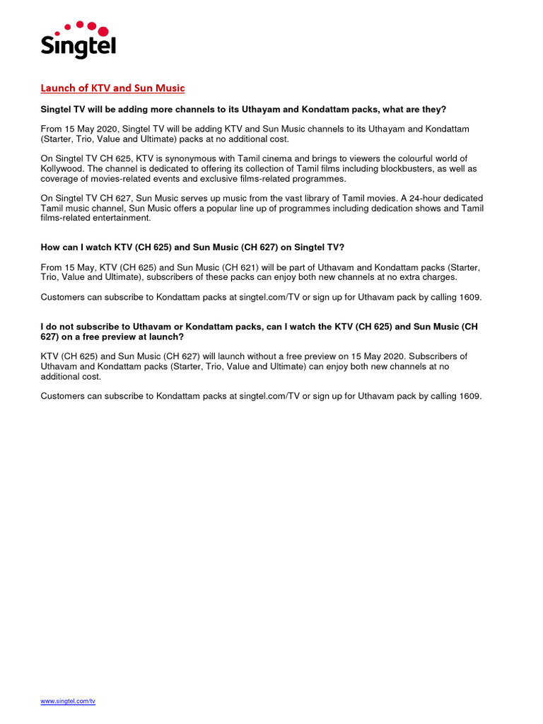 Launch of KTV SunMusic | PDF