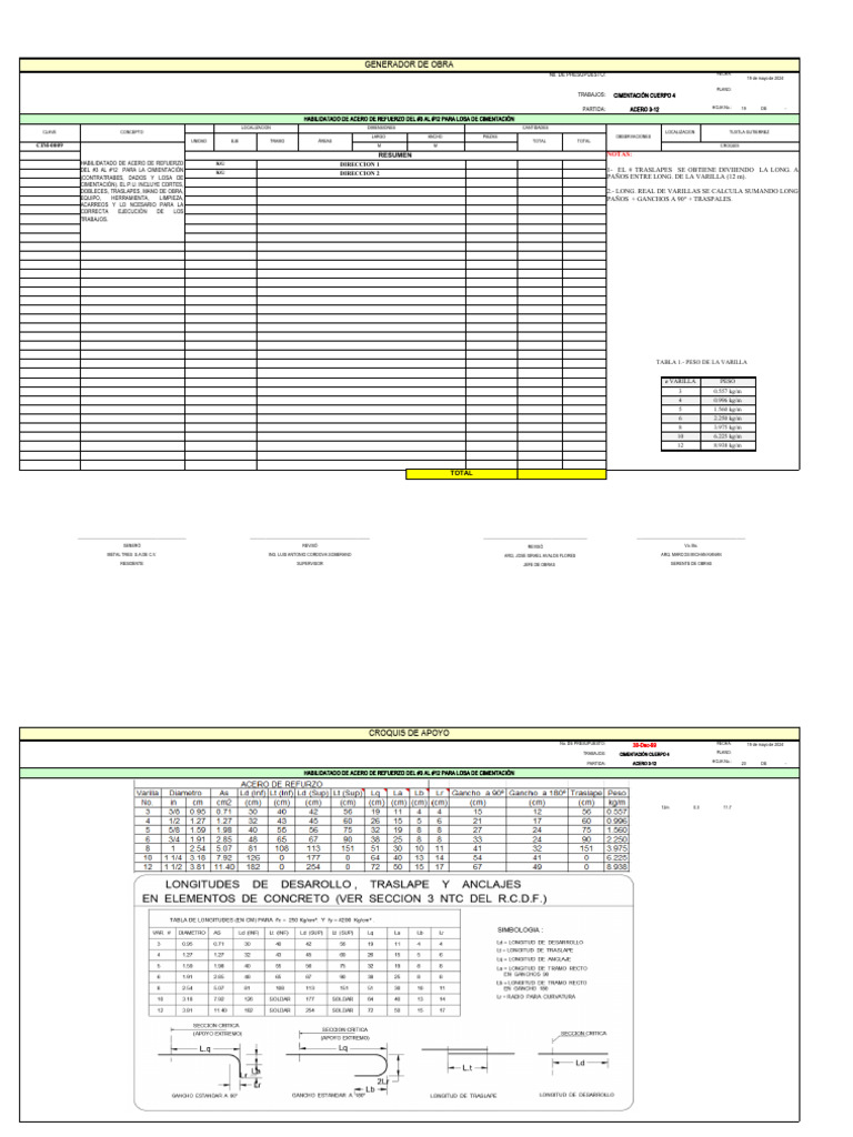 Generador Acero Losa | PDF
